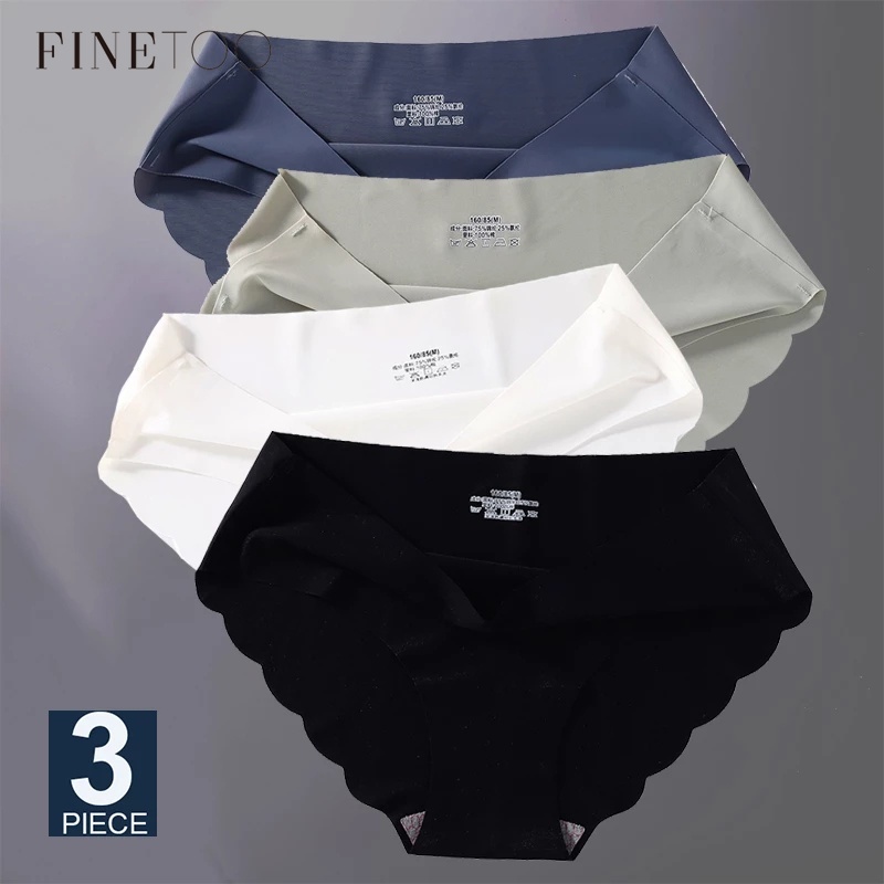 FINETOO 3pcs/set Women Seamless Panties M-XL Low Waist Briefs Ladies ...