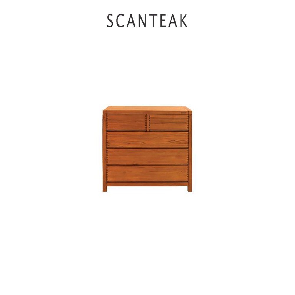 Scanteak Fiske Chest Of 5 Drawers Bulky Shopee Singapore