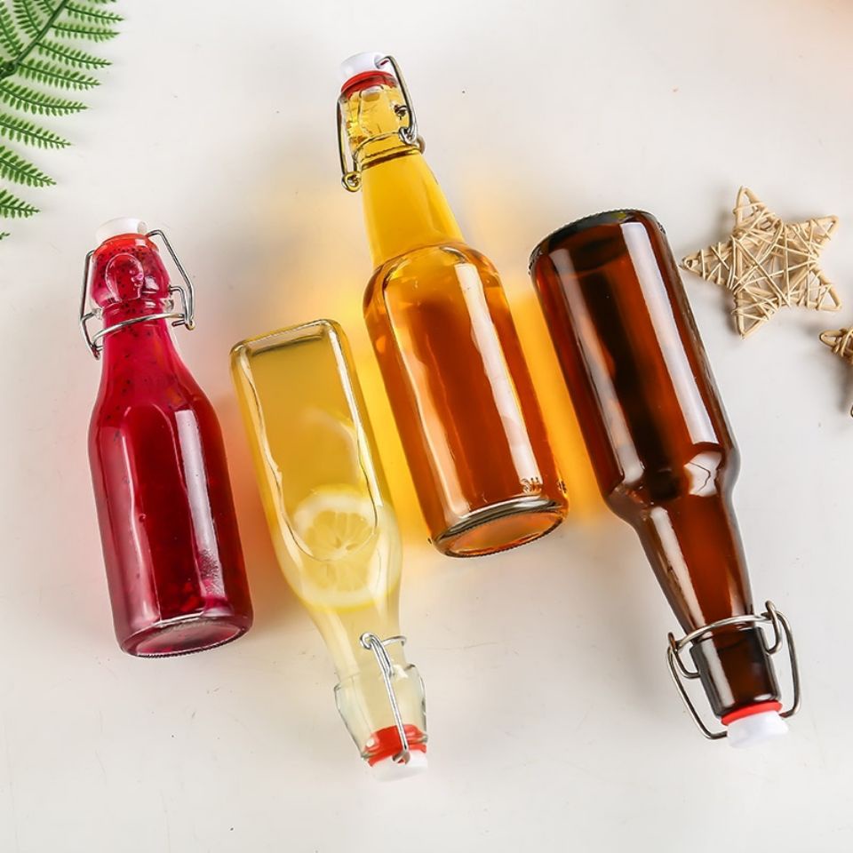 100ml-1000ml Home-Brewed Wine Bottle Sealed Bottle Fruit Beverage Glass ...