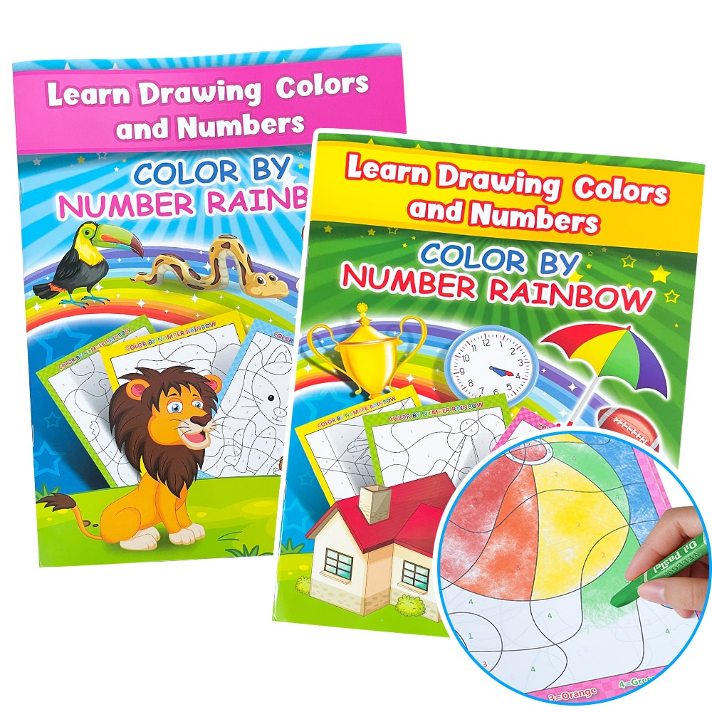 Baby Learn Drawing Colors and Numbers Color By Number Coloring Books ...