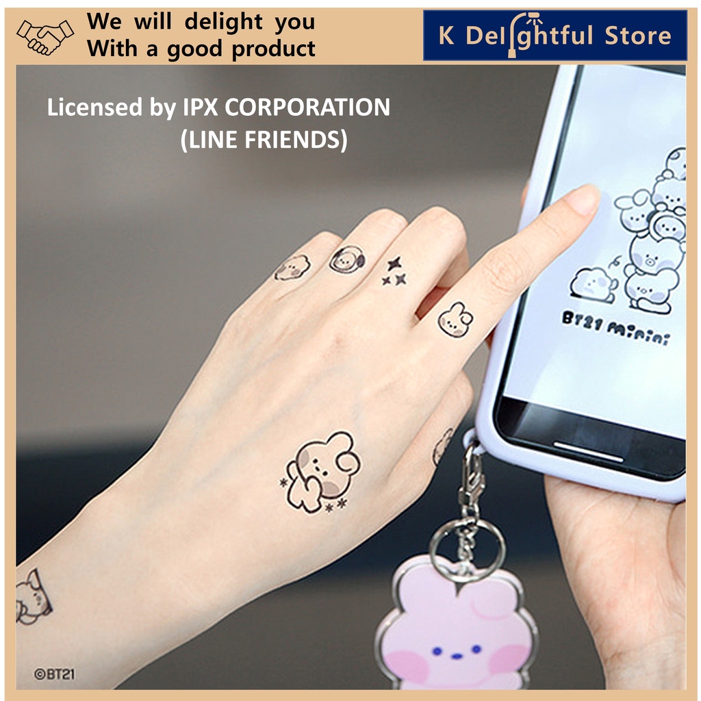 KPOP IDOL BTS monopoly * BT21 MININI Tattoo sticker | Shopee Singapore