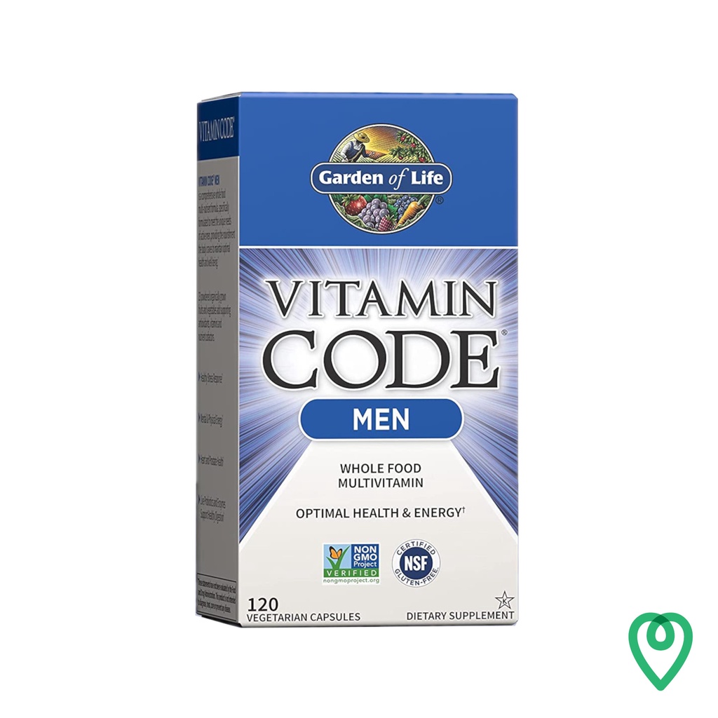 Garden of Life Vitamin Code Men Multivitamin 120 Vegetarian Capsules ...