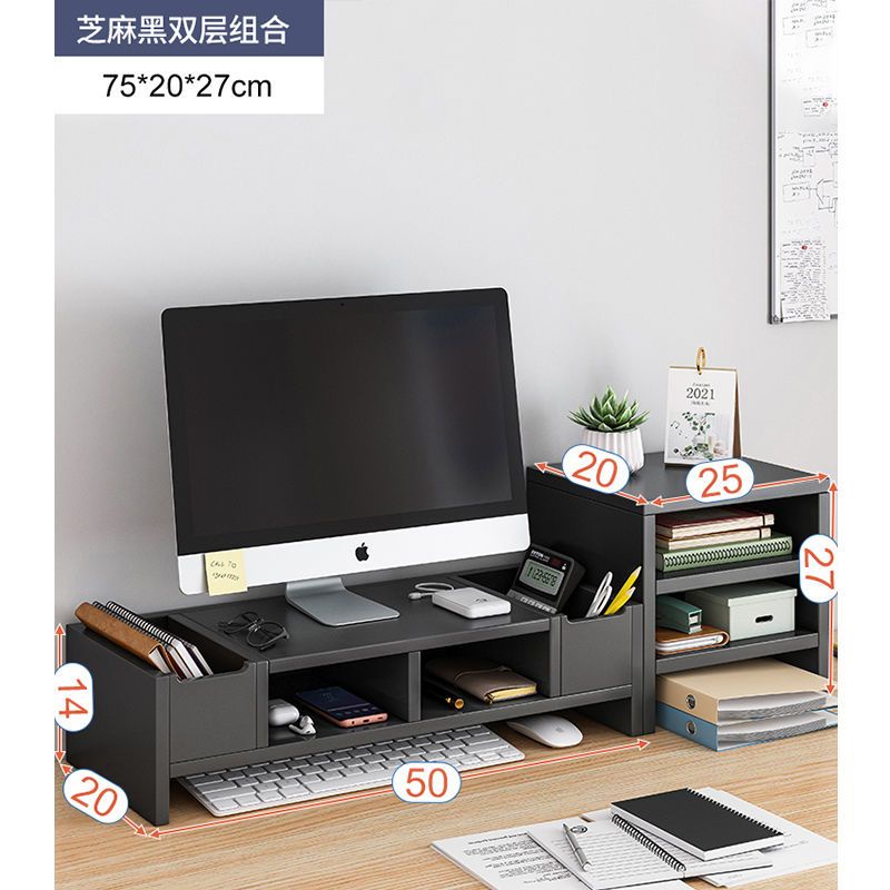 HS Desk Organiser Shelf The Computer Monitor Elevated Shelf Increases ...