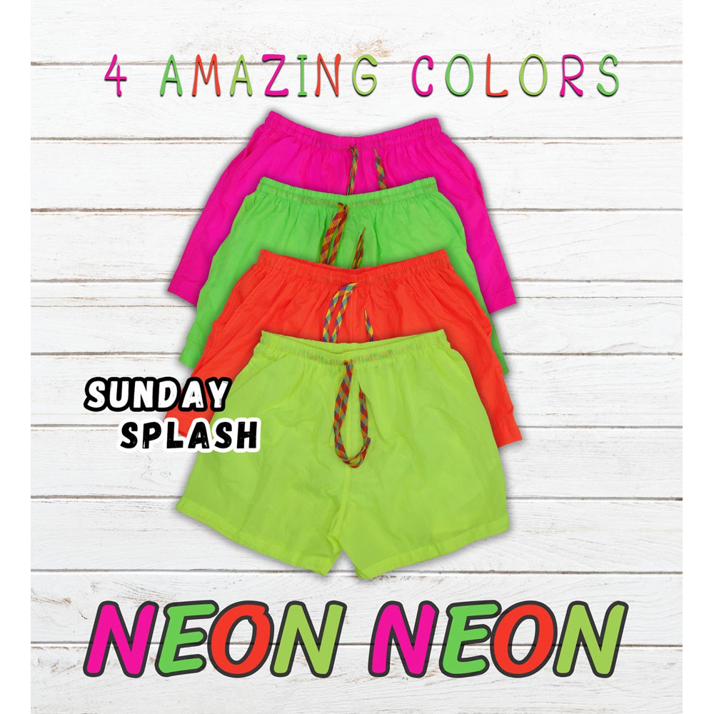 Luminous Shorts Neon Beach Pants Reflective UV Light Blacklight ...