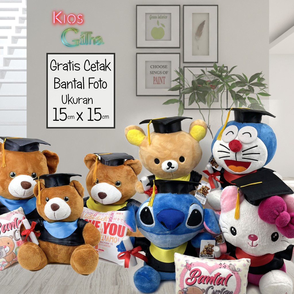 Teddy Bear / graduation character / graduate / toga Free Photo Stitch ...