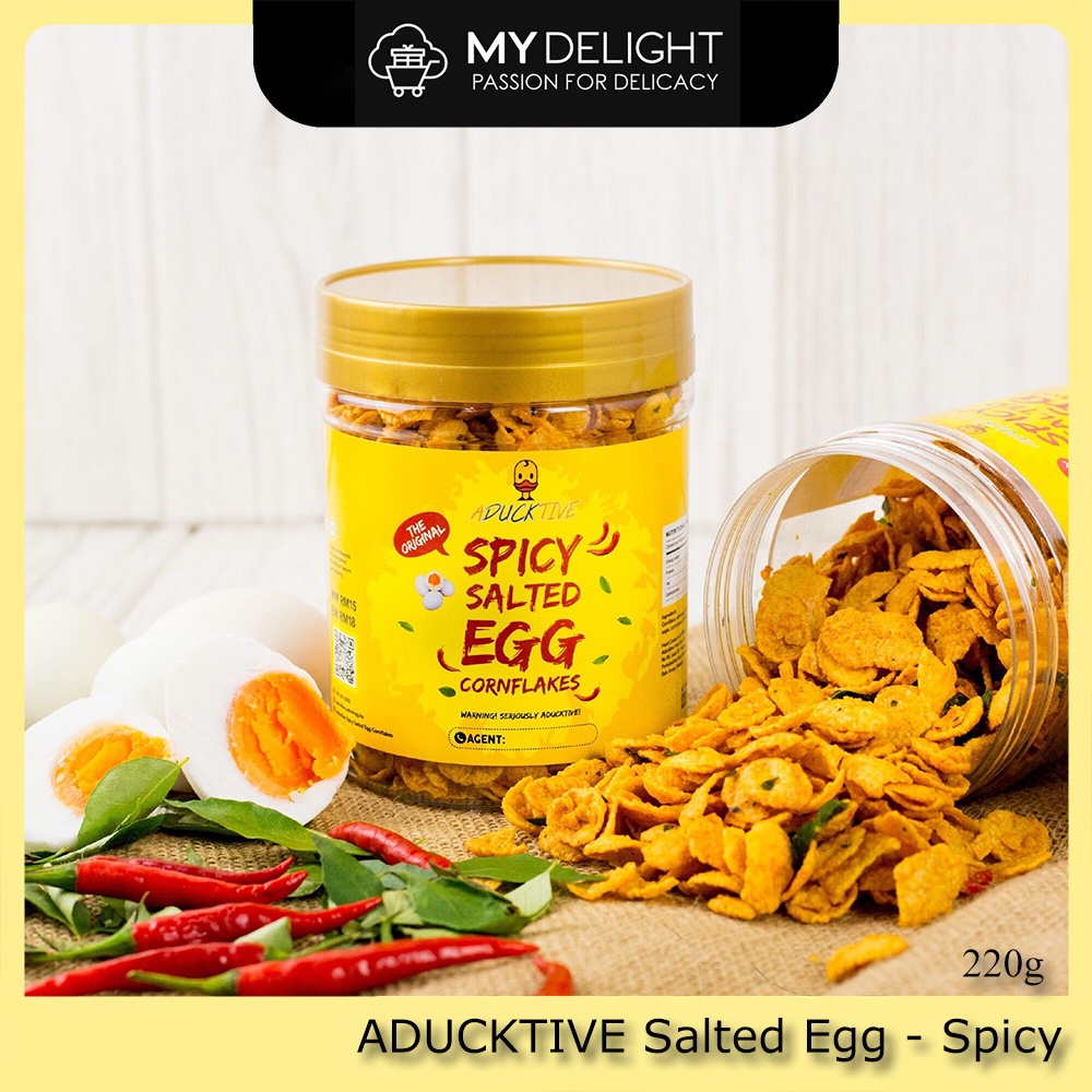 (Authentic)[Fresh Stock] ADUCKTIVE Salted Egg Original Spicy Snack ...