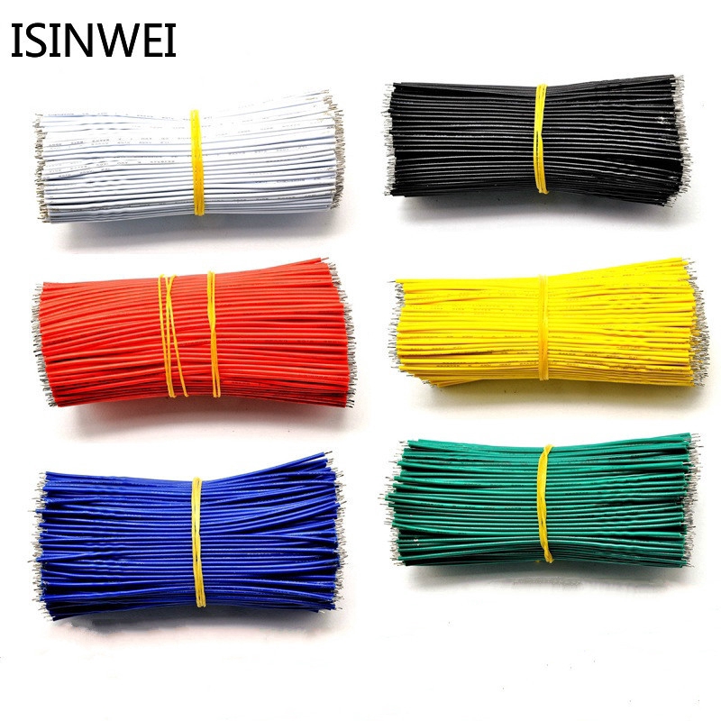 100pcs 1007 24AWG 10CM Tin-Plated Breadboard PCB Solder Cable Jumper ...