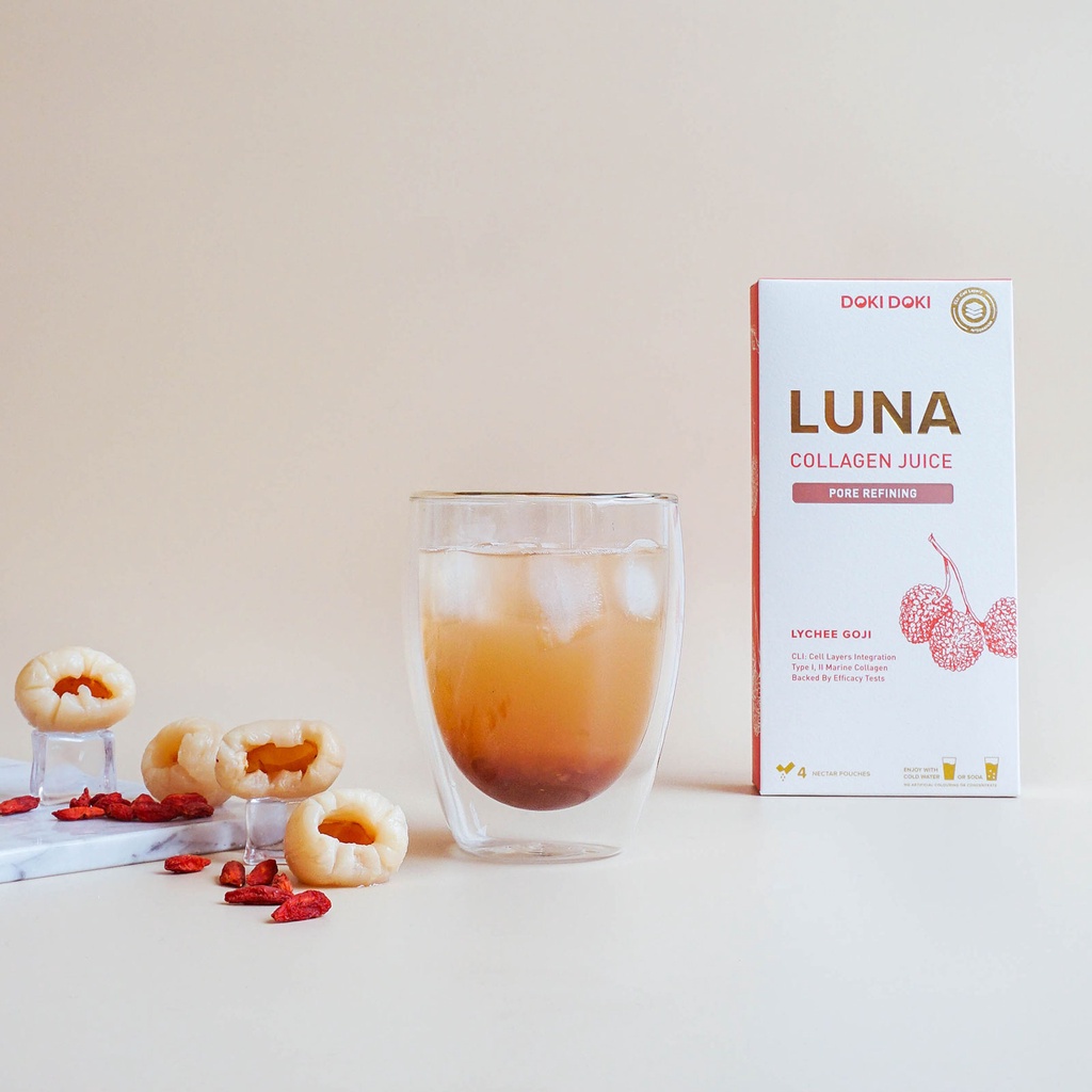 Doki Doki Luna Pore Refining Collagen Juice - Lychee Goji | Raspberry Grape | Passion Fruit ...