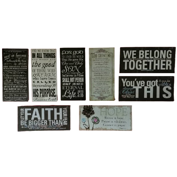 MDF Wood Plaque Long 24CM with Bible Verse • Christian • Inspirational ...