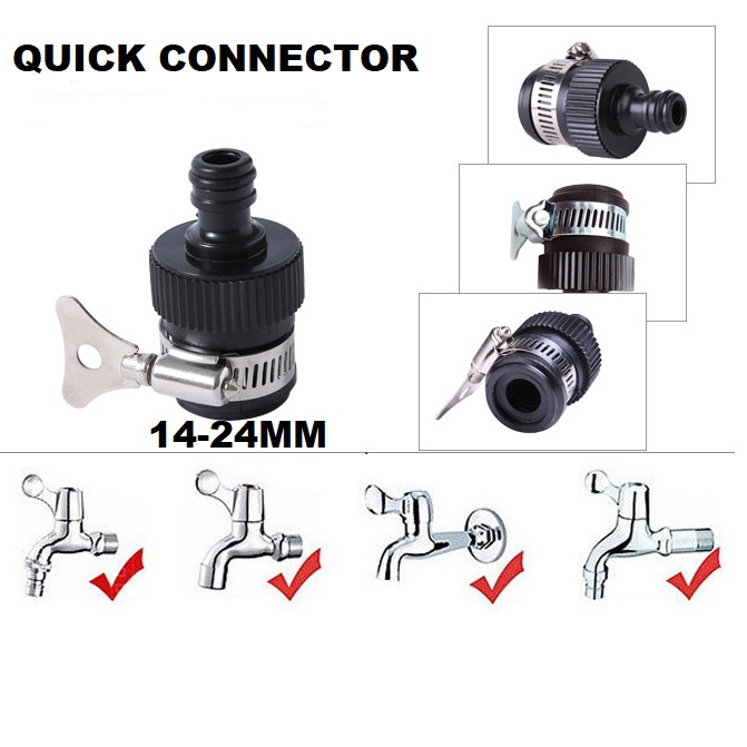 1pc Universal Water Faucet Quick Adapter Tap Connector Rubber Garden ...