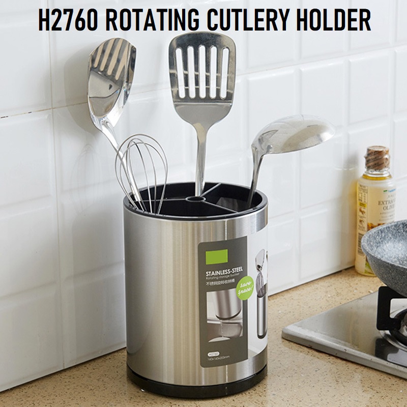 Stainless Steel Kitchen Utensil Knife Cutlery Holder Organizer Spoon ...