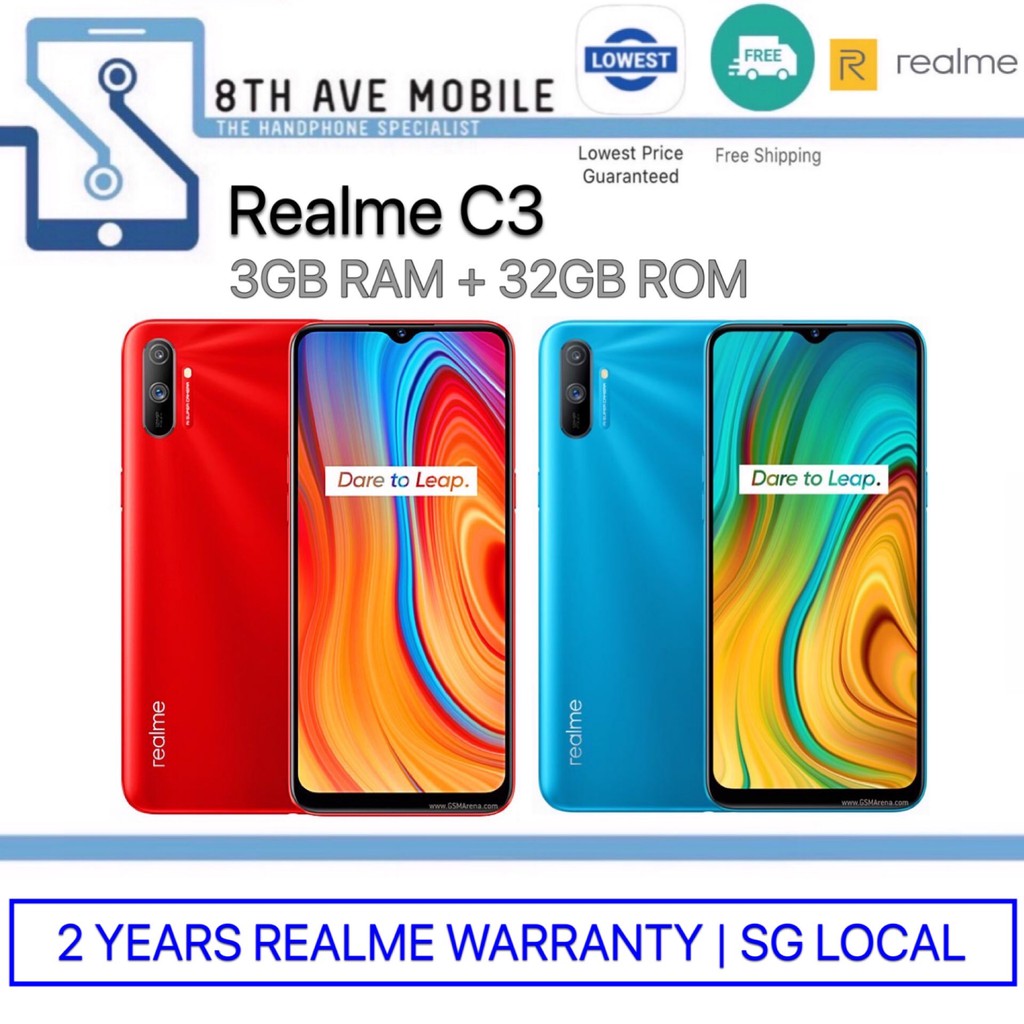 Realme C3 3GB RAM + 32GB ROM | Free Gift | 2 Years Realme Warranty | SG ...