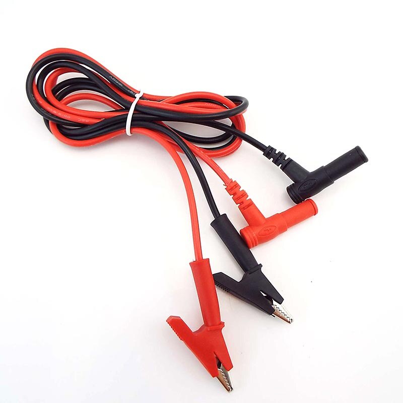 Multimeter Measure Connector Probe Dual Head 20A Alligator Crocodile ...