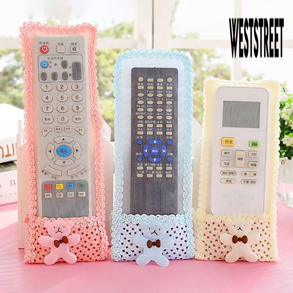Weststreet Cute Lace Bear Dustproof TV Air Conditioner Remote ...