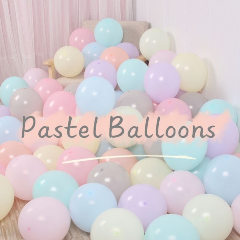 SG 🤍 Pastel Balloons Macaroon Balloon Party Event Decorations | Shopee ...