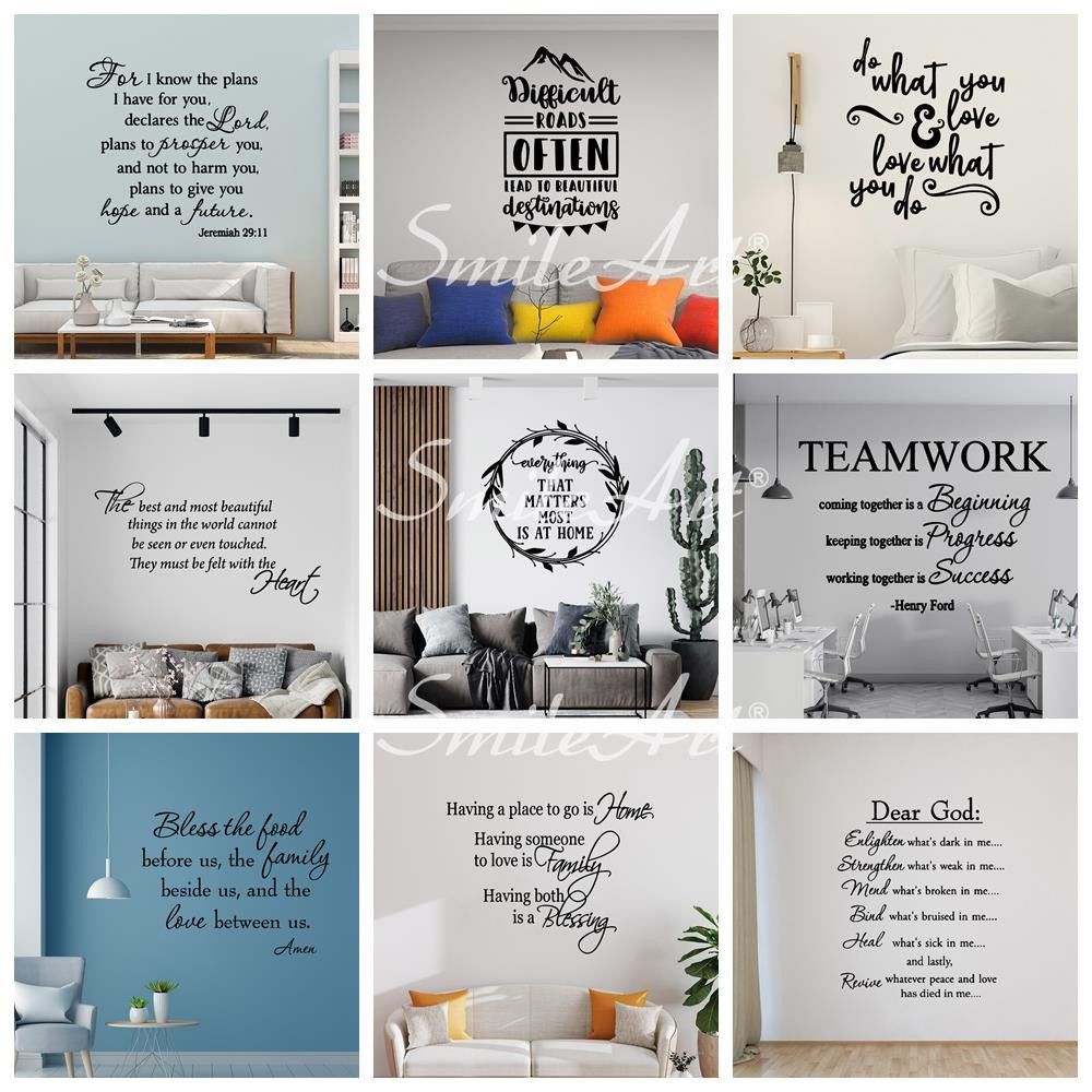 Phrases Wall Sticker Self Adhesive Vinyl Wall Art Decal For Kids Rooms ...
