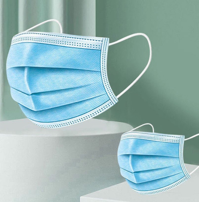 Face Mask Disposable Non Woven 3 Layers Ply Filter Breathable Medical ...