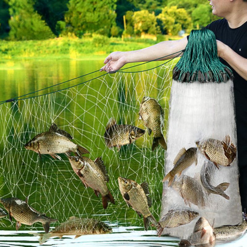 60m Fishing net fish net 60m 3layers fish net fishing net crab net ...