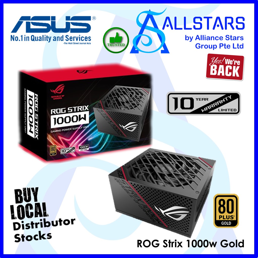 ASUS ROG Strix 1000W Gaming Power Supply (ROG-STRIX-1000G) (Warranty ...