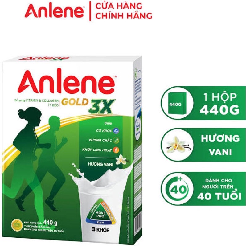 Anlene Gold Movepro Milk Vanilla Flavor Paper Box 440g (Over 40 years ...