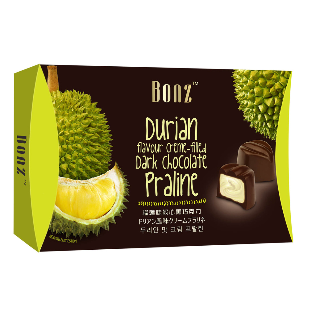 BONZ Dark Chocolate Creme Praline, Durian, 90g | Shopee Singapore