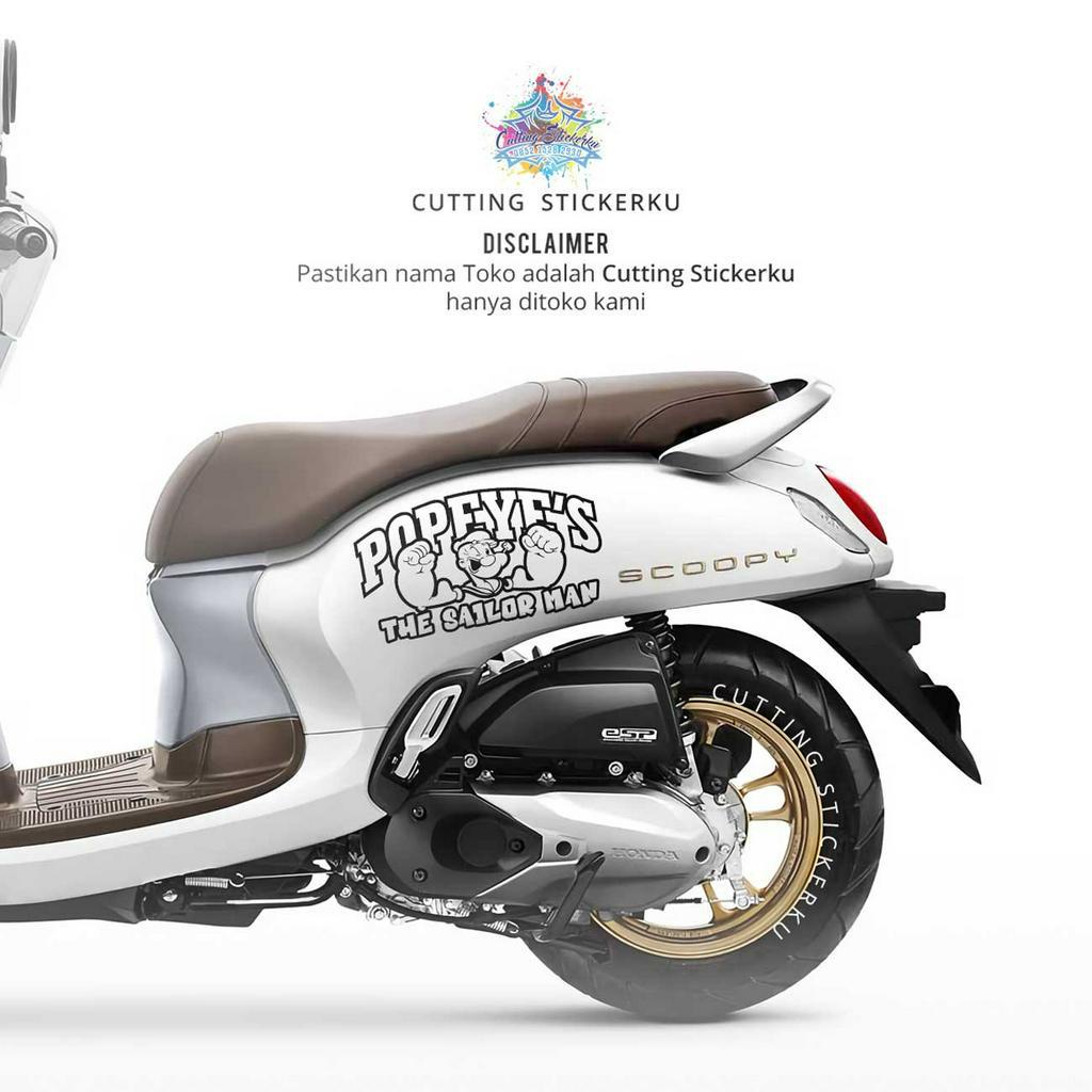 Cutting Sticker Popeye Logo Variation Motorcycle Car Sticker Embossed ...