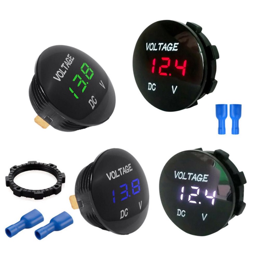 12v 24v LED Digital Volt Meter Car Motorcycle Lori Lorry Van Bus Truck ...