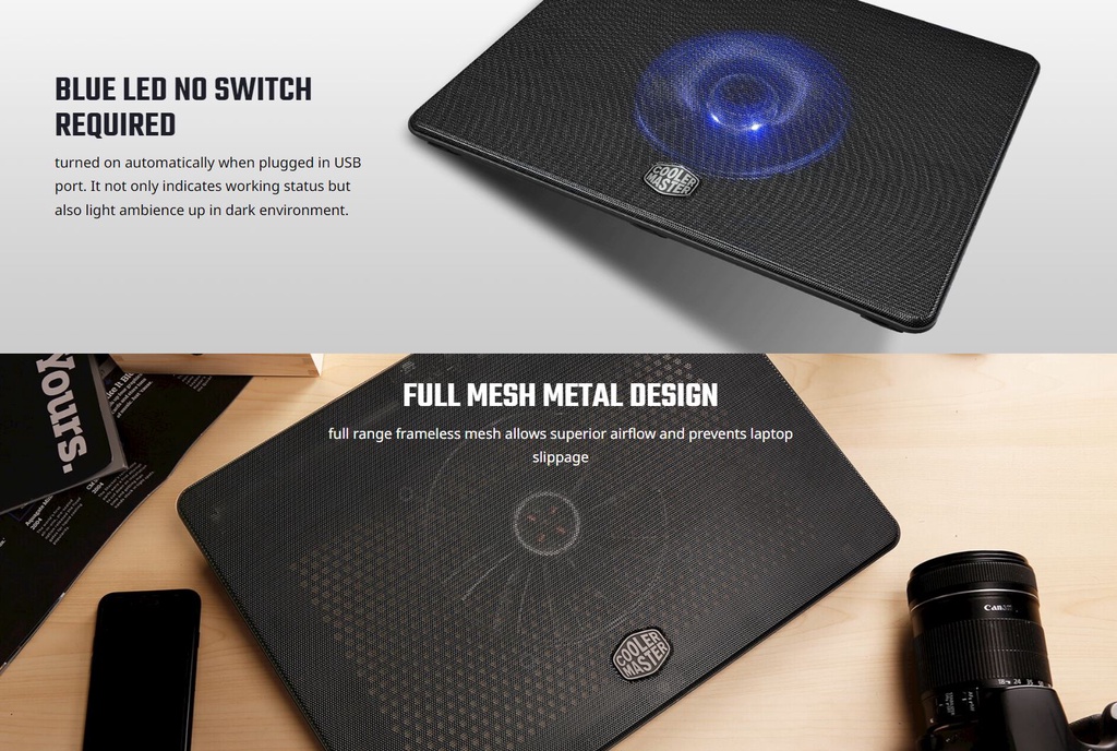 Cooler Master Notepal L2 with 16cm LED Fan Notebook Cooler (1 YEAR ...