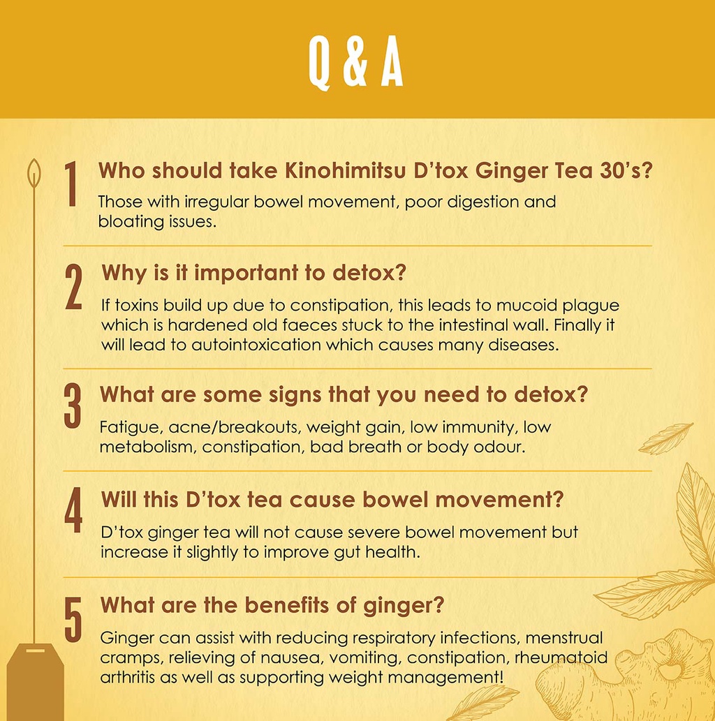 [Mix & Match] Kinohimitsu D'tox Tea with Ginger/Peppermint - Promote ...