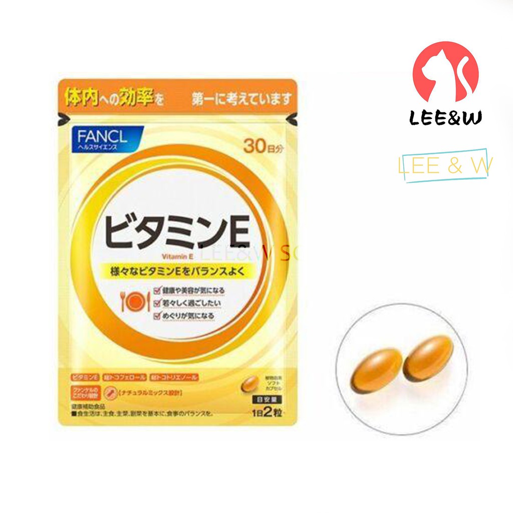 JAPAN Fancl Natural Vitamin E Daily Supplement (60 capsules/30 days ...