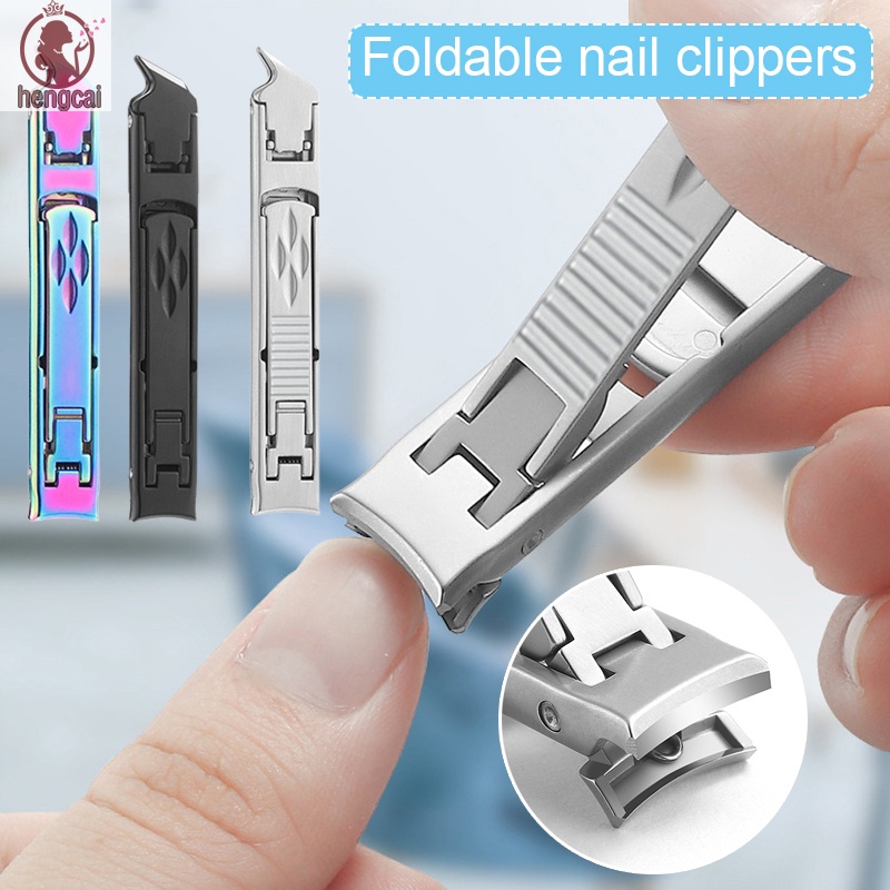 Thin Nail Clipper Heavy-Duty Stainless Steel Nail Cutter with Double ...