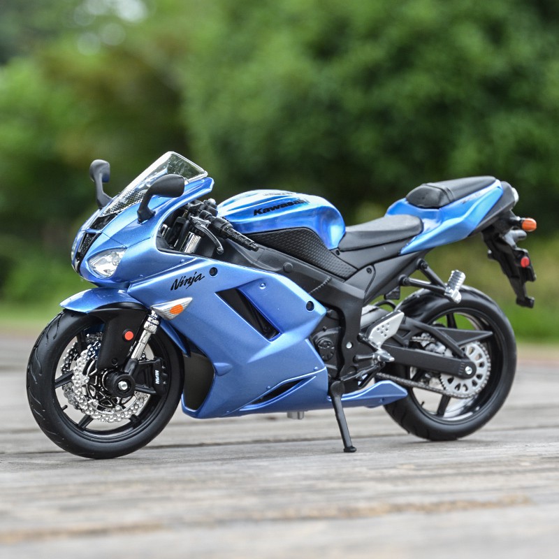 Maisto 1:12 Kawasaki Ninja ZX-6R Blue Static Die Cast Vehicles ...