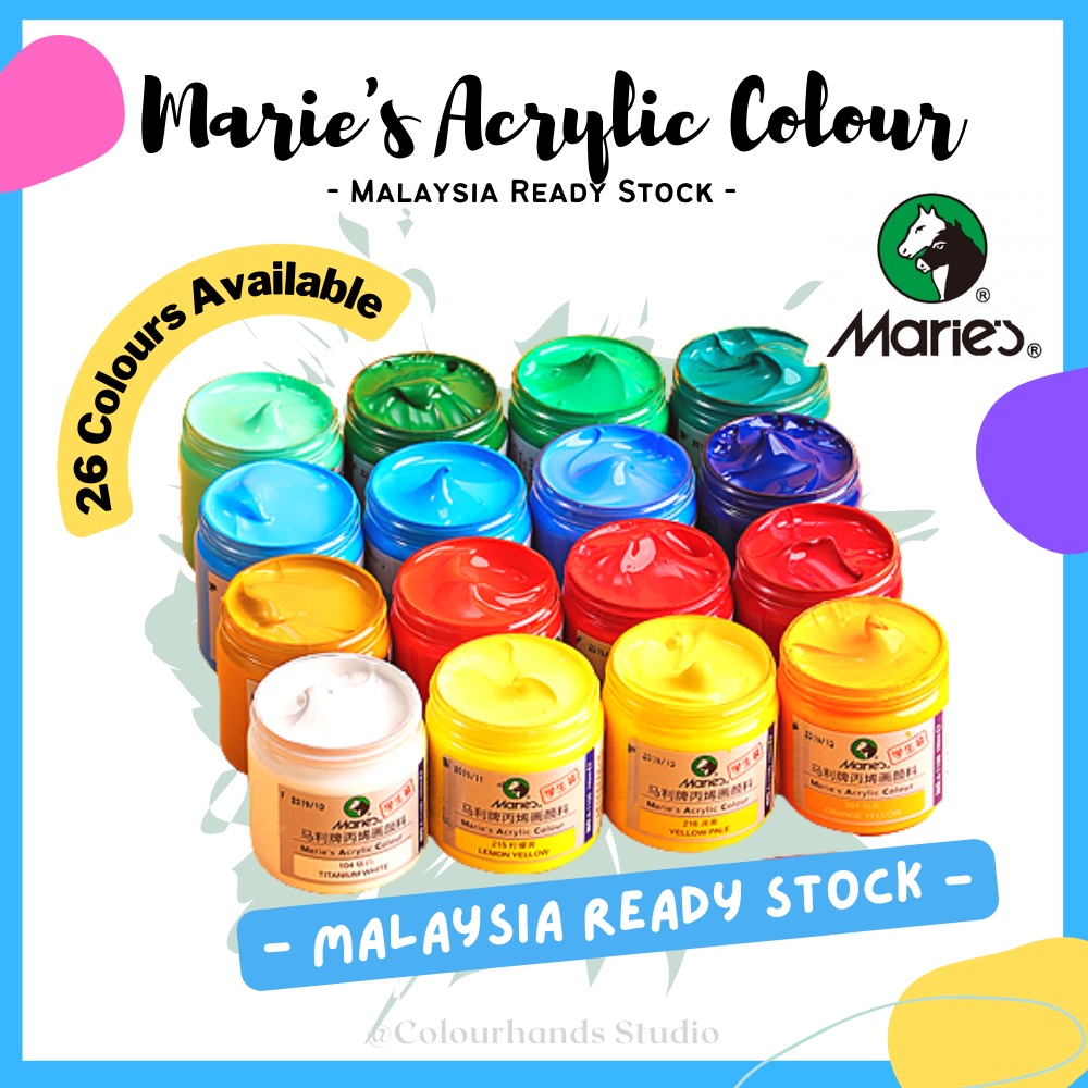 Marie's Acrylic Colour Waterproof Paint Arcylic Color 50ml Cat Arklirik ...