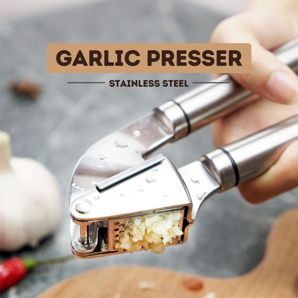 【SG】Stainless Steel Garlic Press Professional Grade Easy Squeeze Easy ...