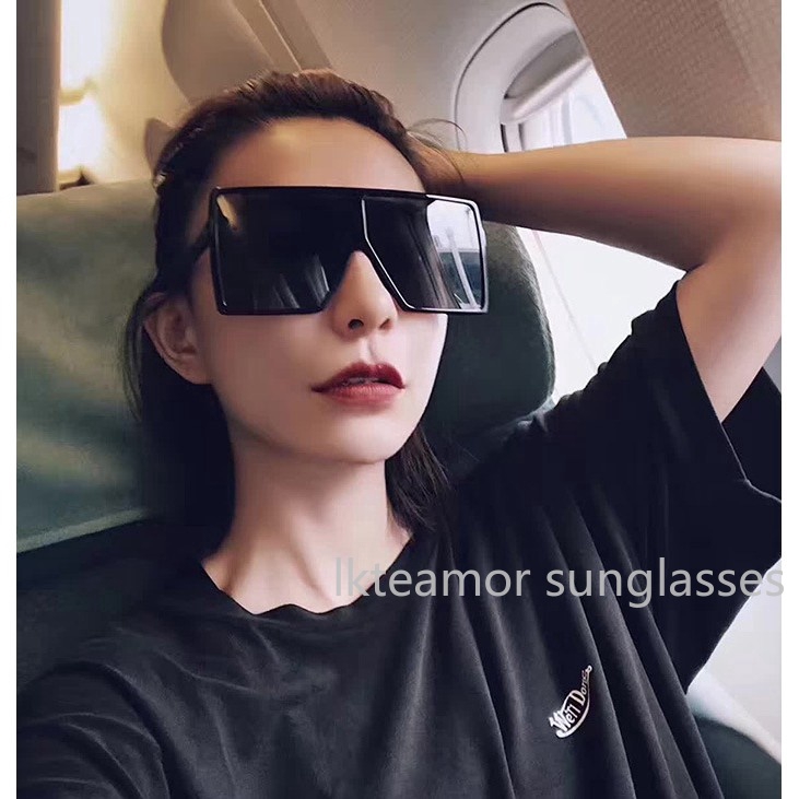 ♥READY STOCK♥Oversized Sunglasses Women Big Frame Square Sun Glasses ...
