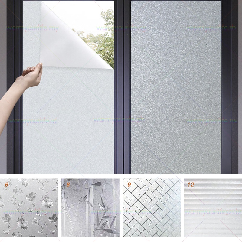 Width-60cm Length-1m Translucent Opaque Shading Glass Sticker Office ...