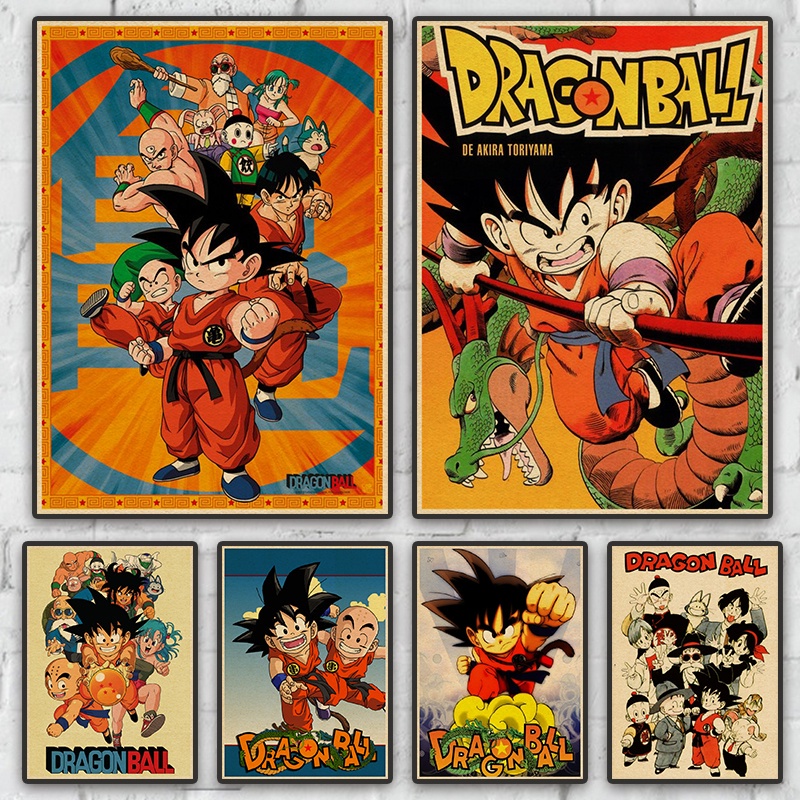 New Arrival Japanese Animation Dragonball Retro Poster Kraft Paper Art ...