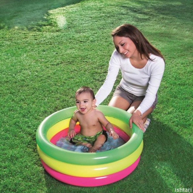 Rainbow children's rubber swimming pool 51128 size 70x24 | Shopee Singapore