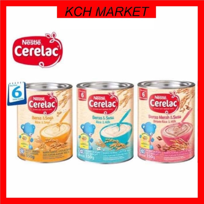 Nestle Baby Cereal Cerelac With Milk 350g 【Rice&Soya/Rice&Milk/Red Rice ...