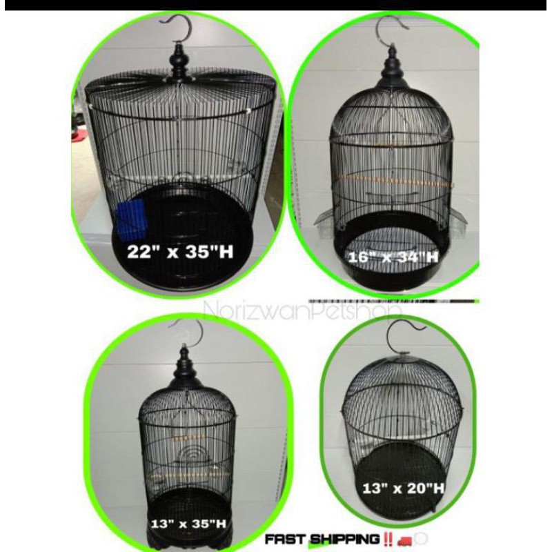 Round iron bird cage size 9,13,14,16 inch bird cage.stone magpie round ...