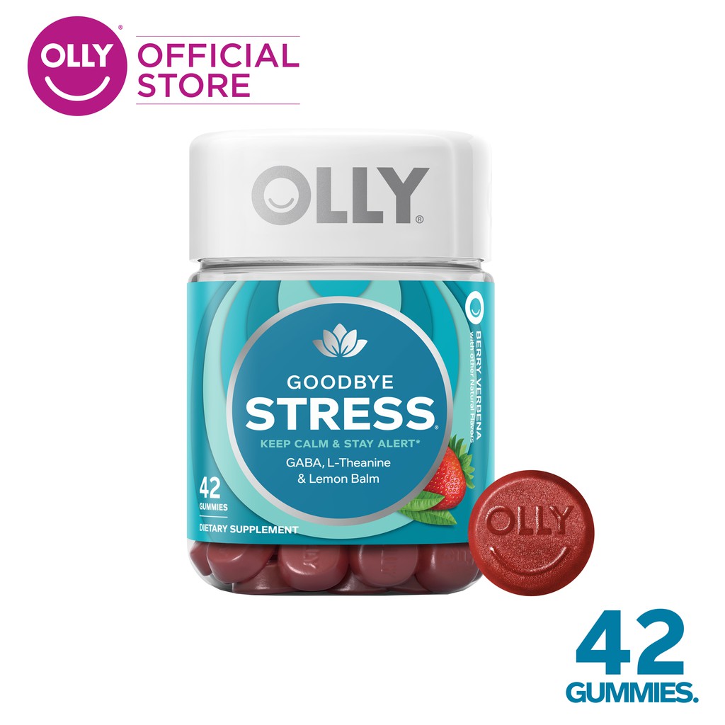 OLLY Goodbye Stress Gummy Supplements with Gaba 21 Day Supply (42 Count ...