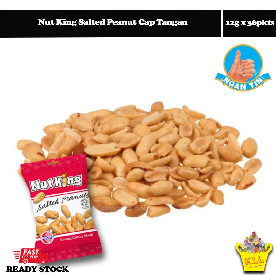 Nut King Salted Peanut Cap Tangan 36pkts x 12g | Shopee Singapore