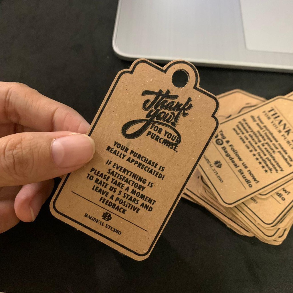 Shopee Hang Thank You Tag Kraft Paper Can Customize | Shopee Singapore