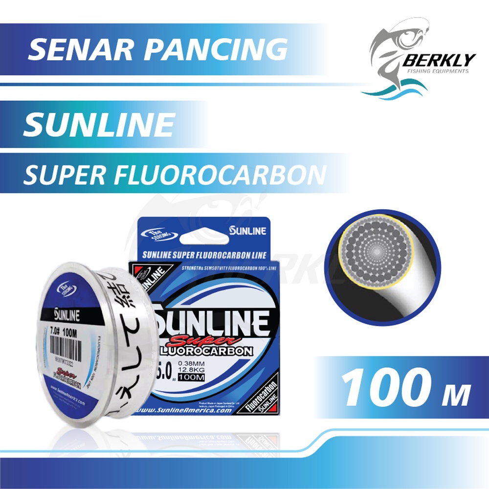 Berkly Fishing Line Sunline Super Fluorocarbon 100% Fishing Line 100m ...