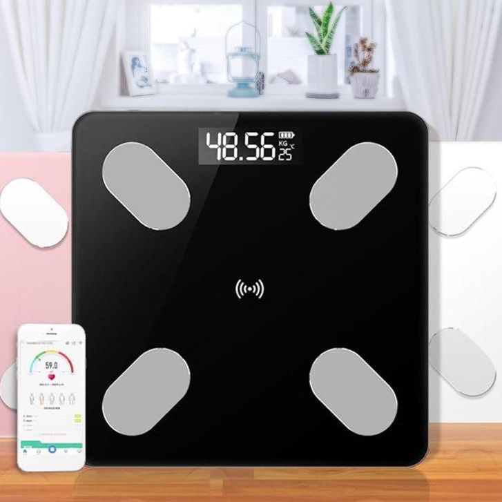 Smart LED Digital Bluetooth Body Fat Bathroom Balance Scale Timbang ...