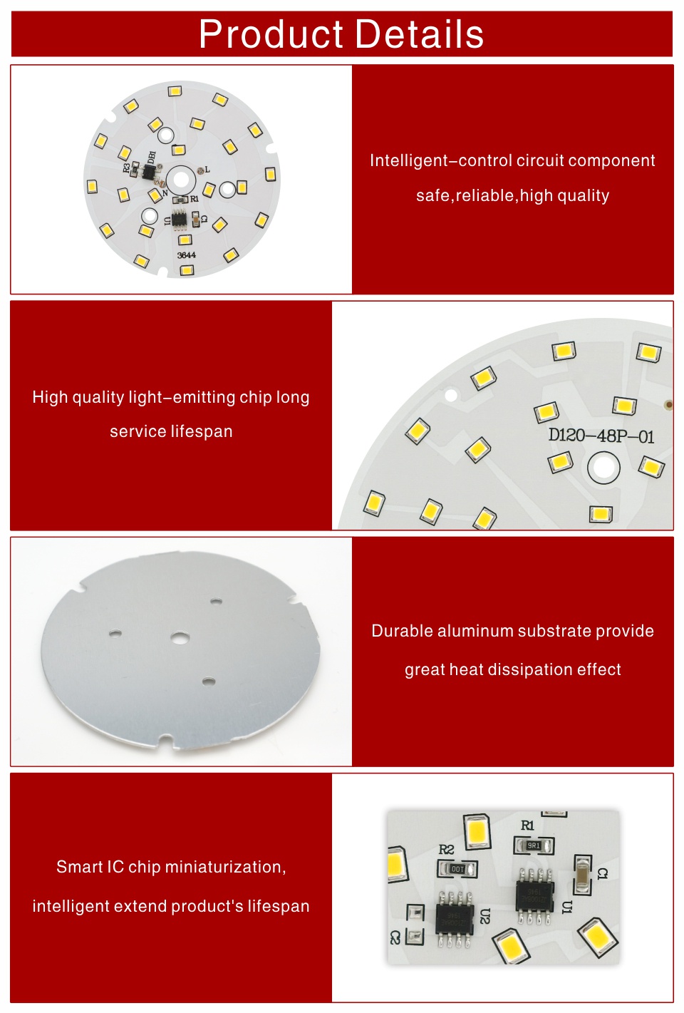 Got Liang LED Downlight Chip 3W 5W 7W 9W 12W 15W 18W Round Light Chip AC 220V-240V 2835SMD Lamp ...
