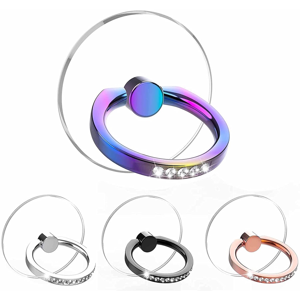 Diamond Cell Phone Ring Holder Stand Transparent Finger Grip Clear 360 ...