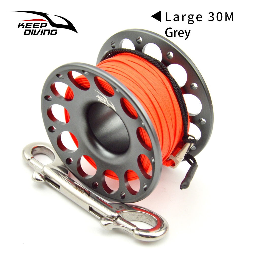15M/30M Scuba Diving Aluminum Alloy Spool Finger Reel with Stainless ...