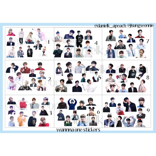 Selling wanna one stickers | Shopee Singapore