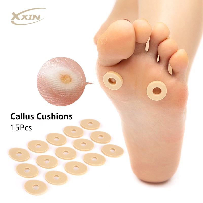 15PCS/Sheet Callus Cushions Shoes Heel Pad Foam Round Toe Foot Corn ...